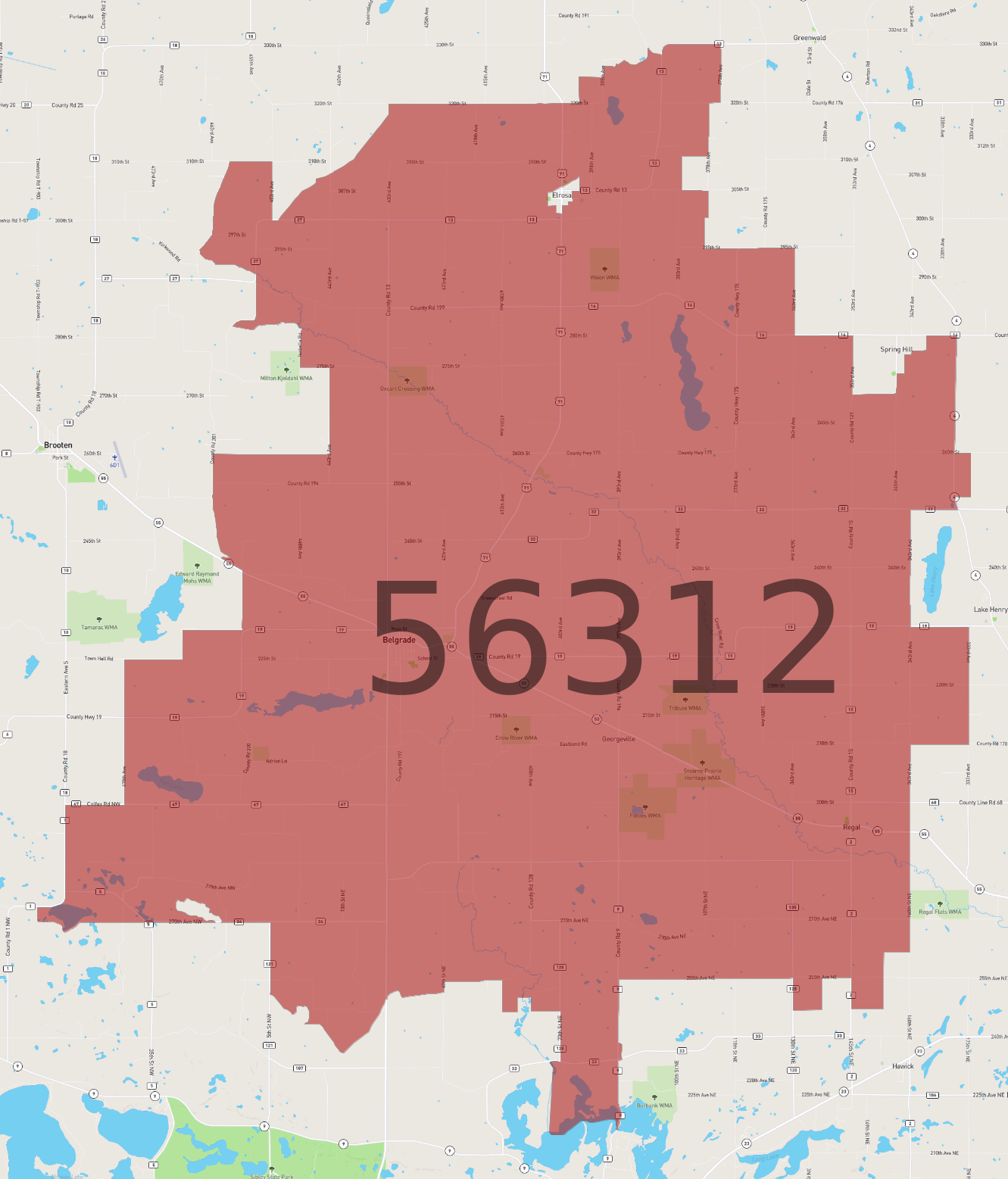 Zip Code 56312 - AtlasBig.com
