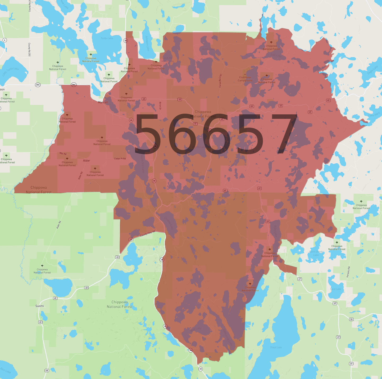 Zip Code 56657 - AtlasBig.com