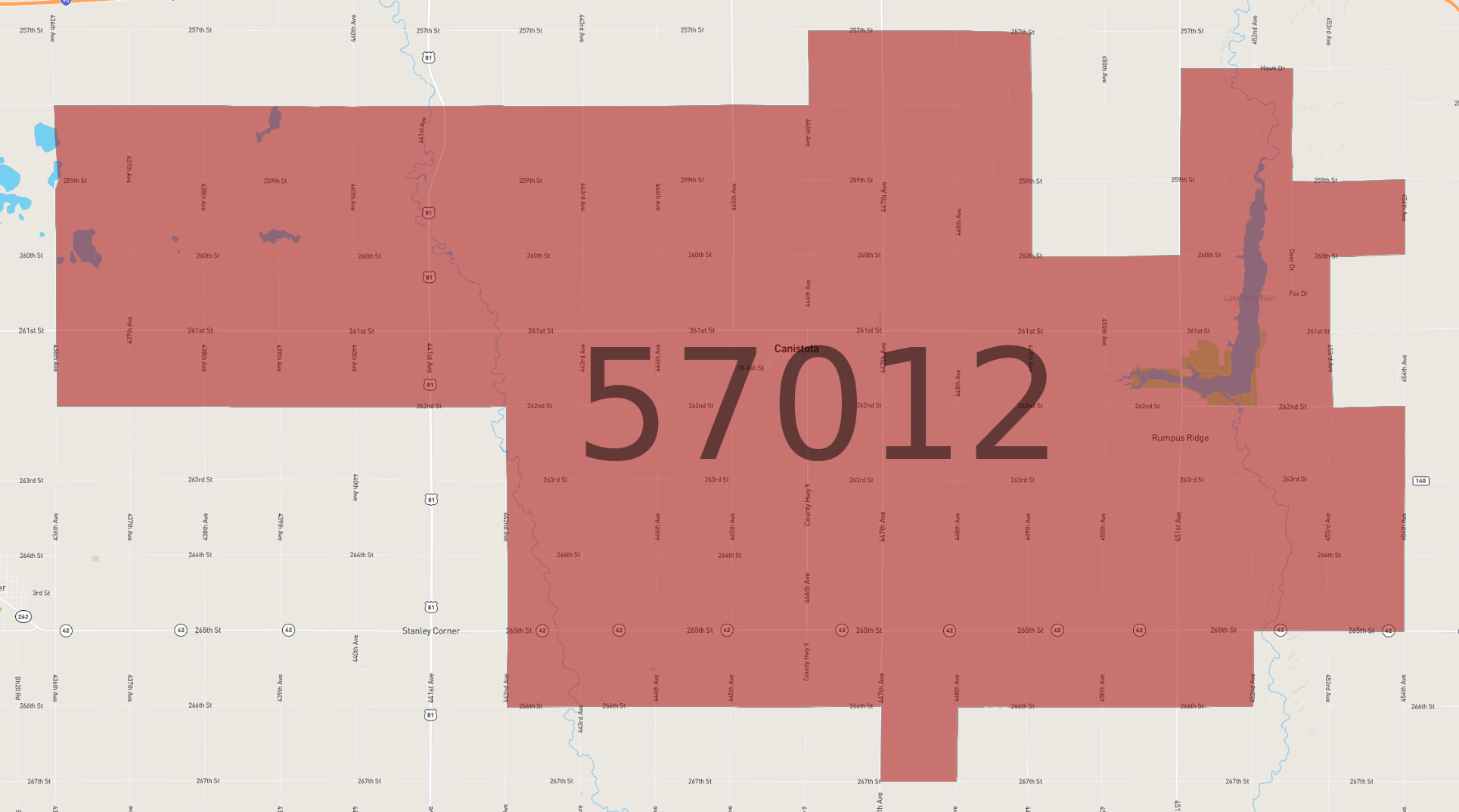 Zip Code 57012 - AtlasBig.com