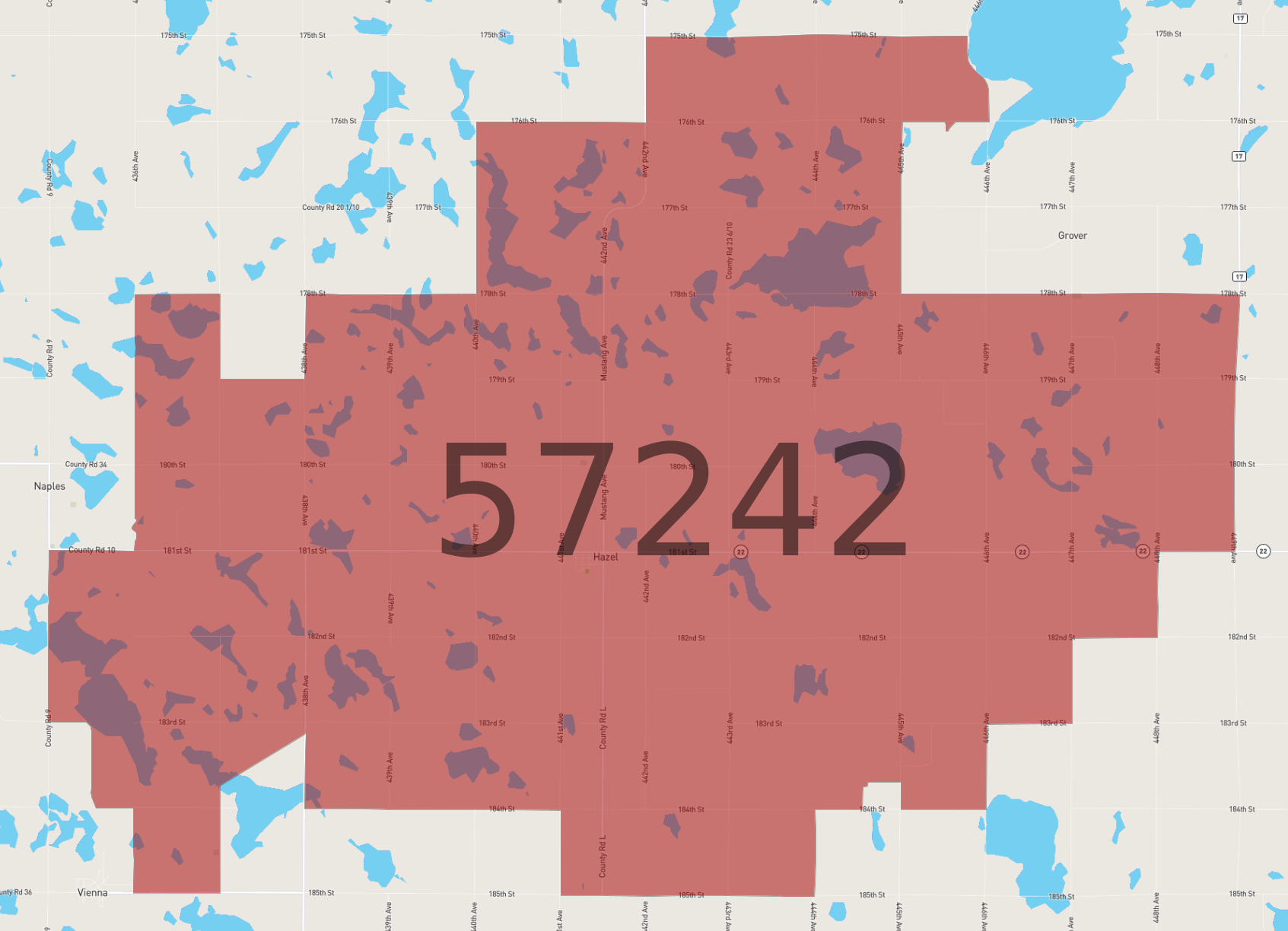 Zip Code 57242 - AtlasBig.com