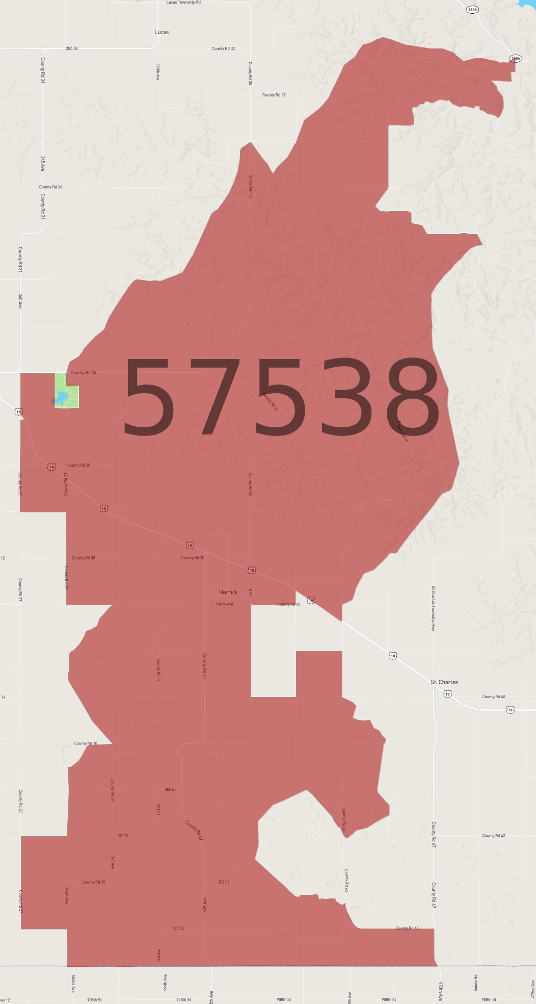 Zip Code 57538 - AtlasBig.com