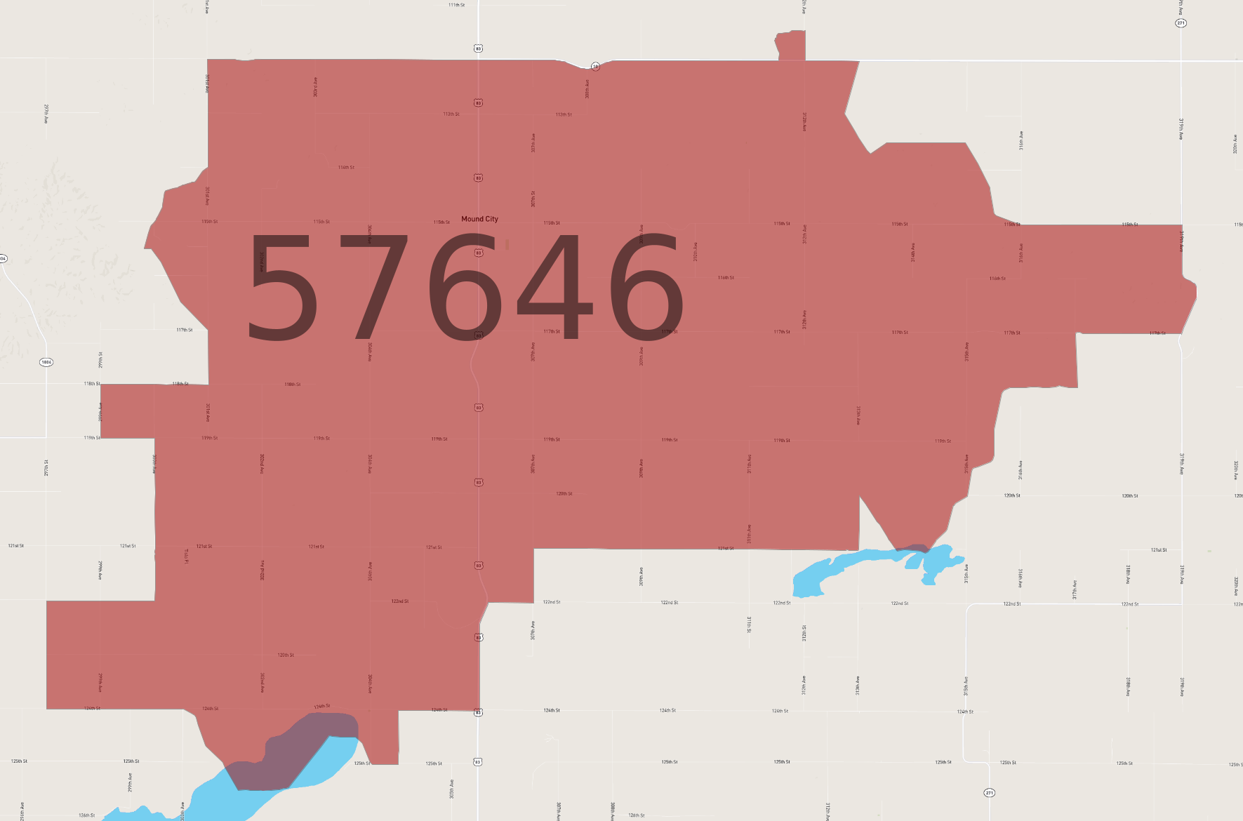 Zip Code 57646 - AtlasBig.com