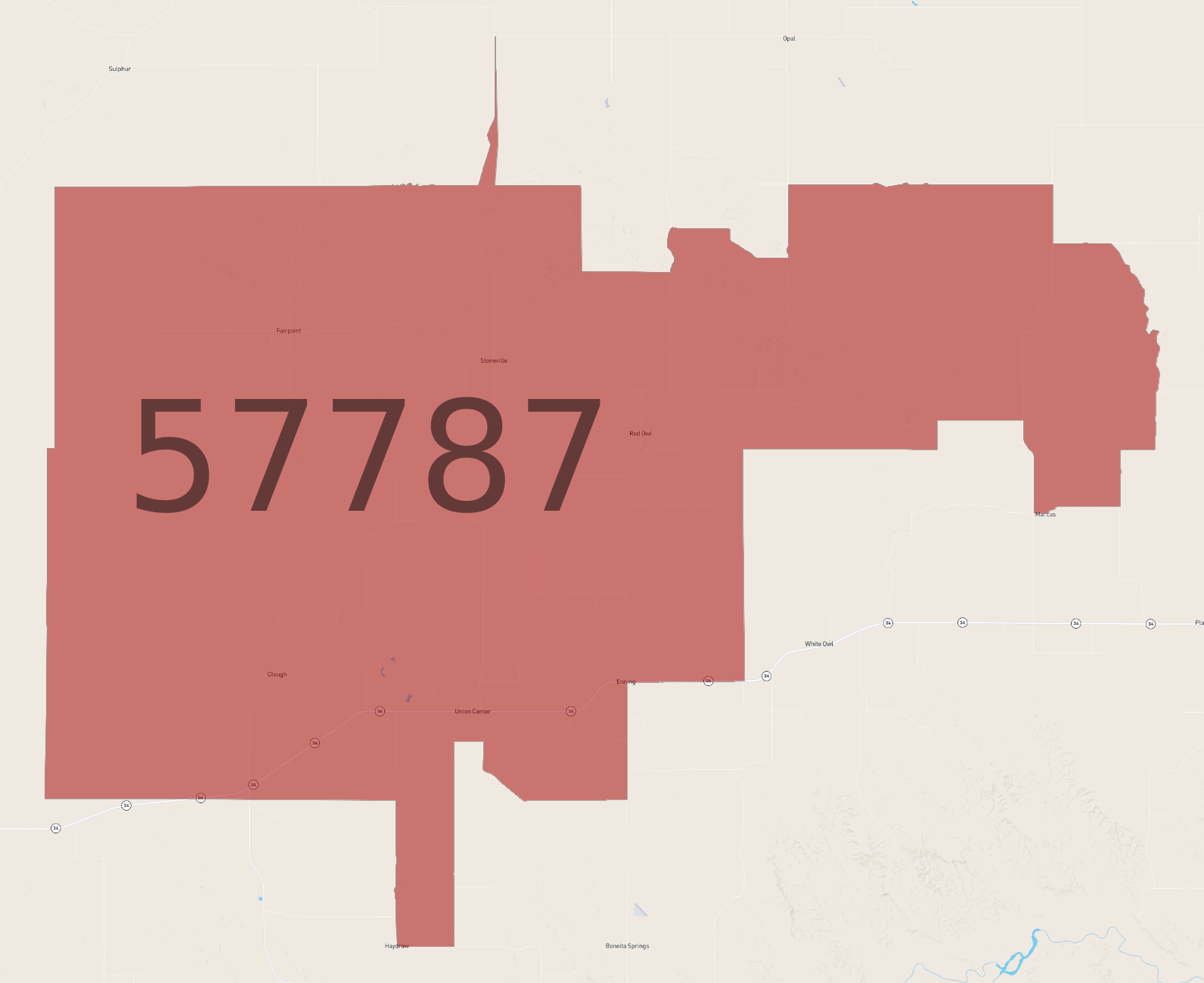 Zip Code 57787 - AtlasBig.com