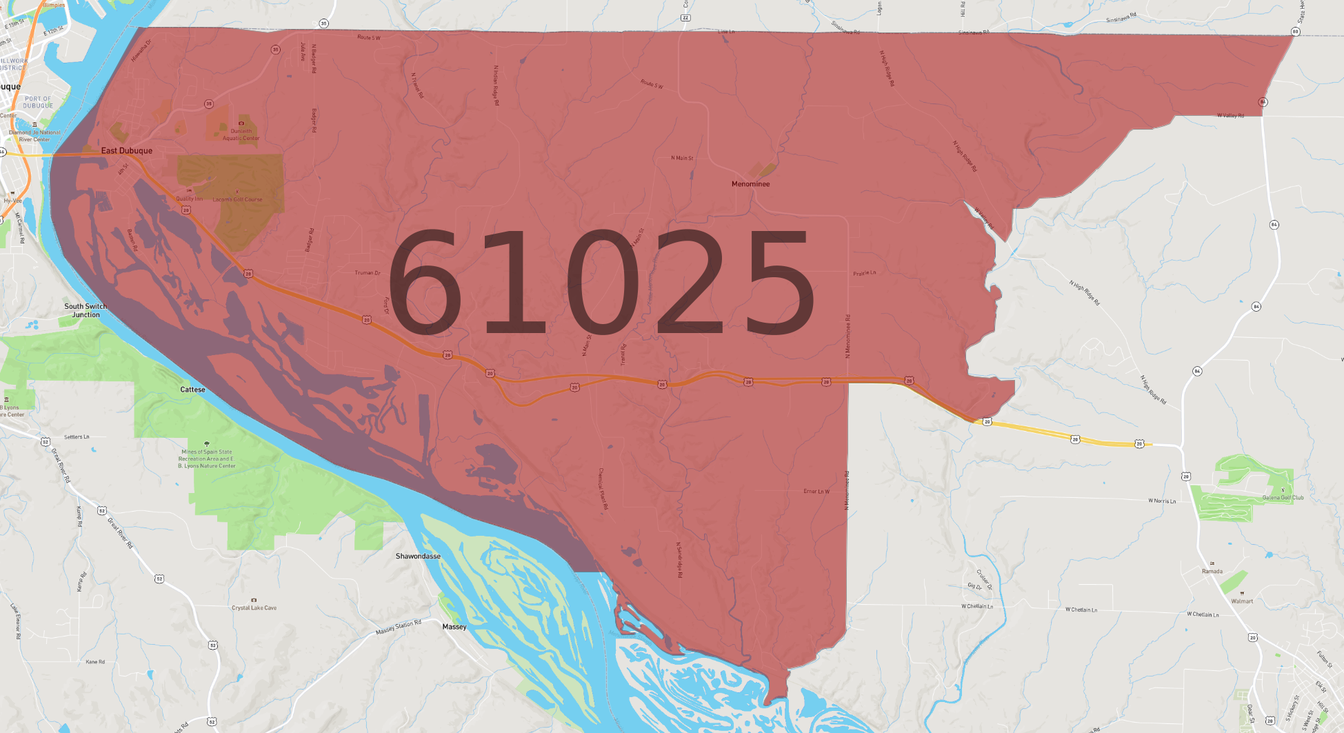 Zip Code 61025 - AtlasBig.com