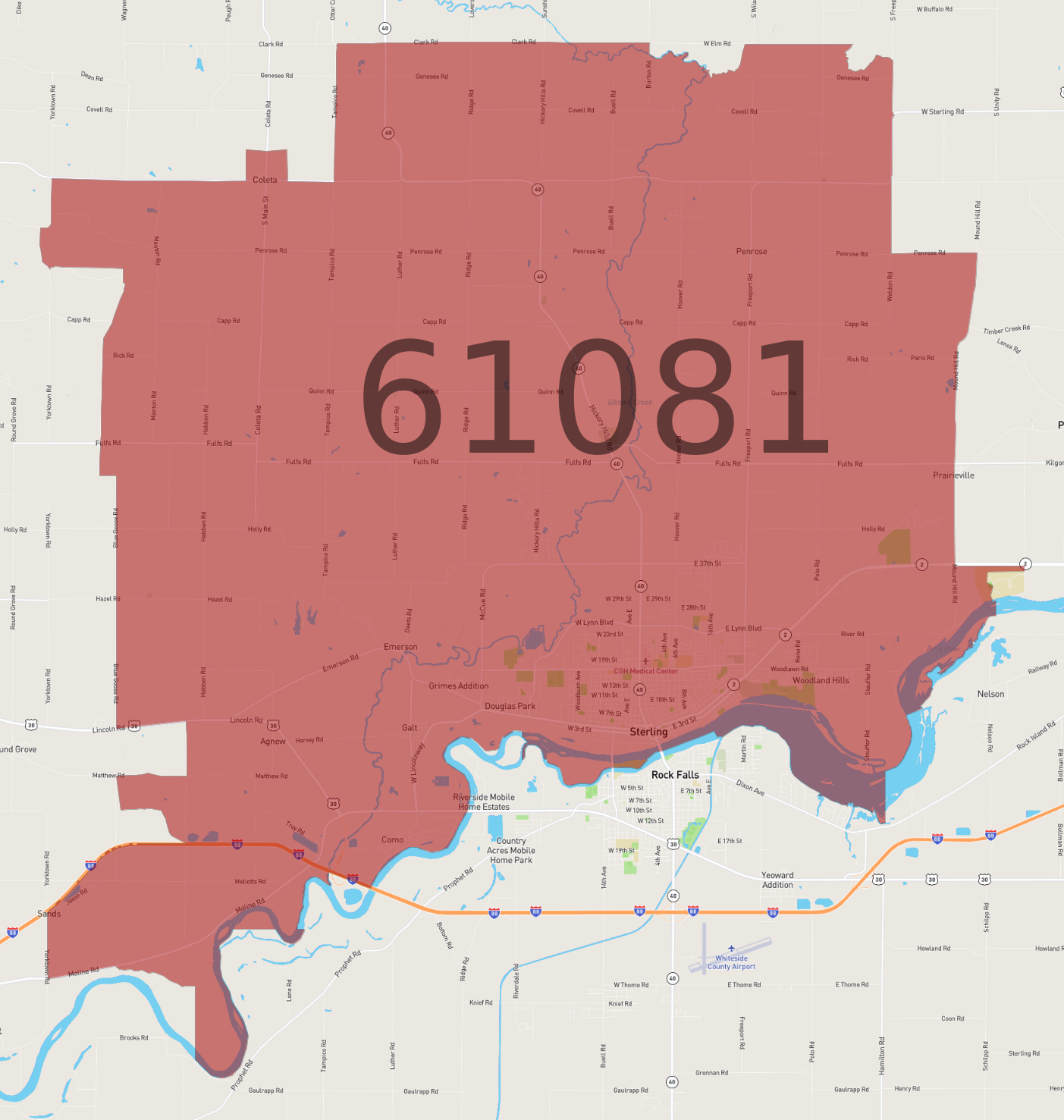 Zip Code 61081 - AtlasBig.com