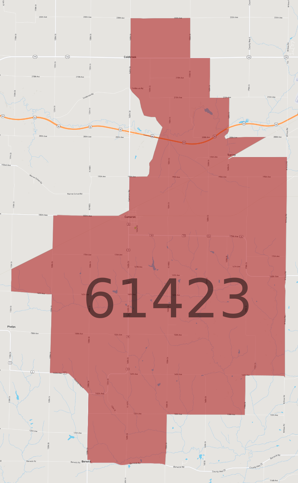 Zip Code 61423 - AtlasBig.com