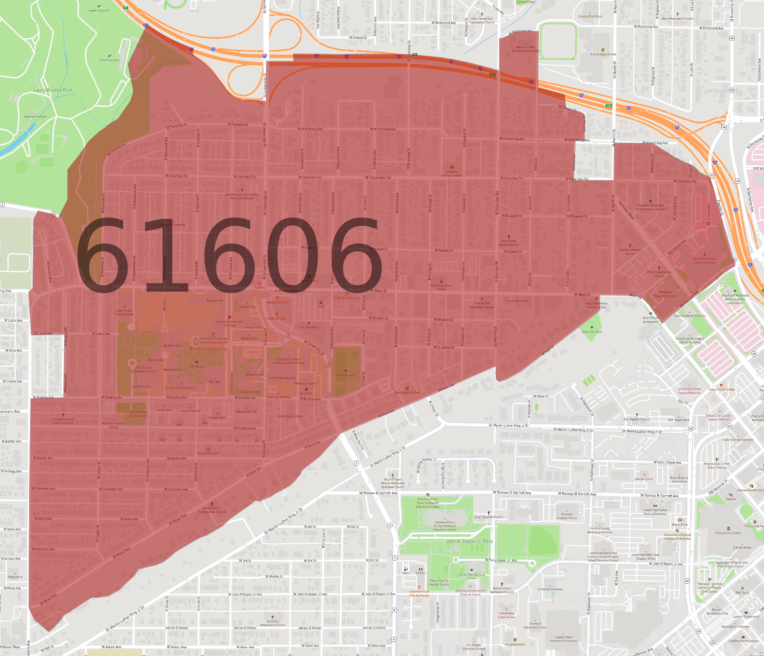 Zip Code 61606 - AtlasBig.com