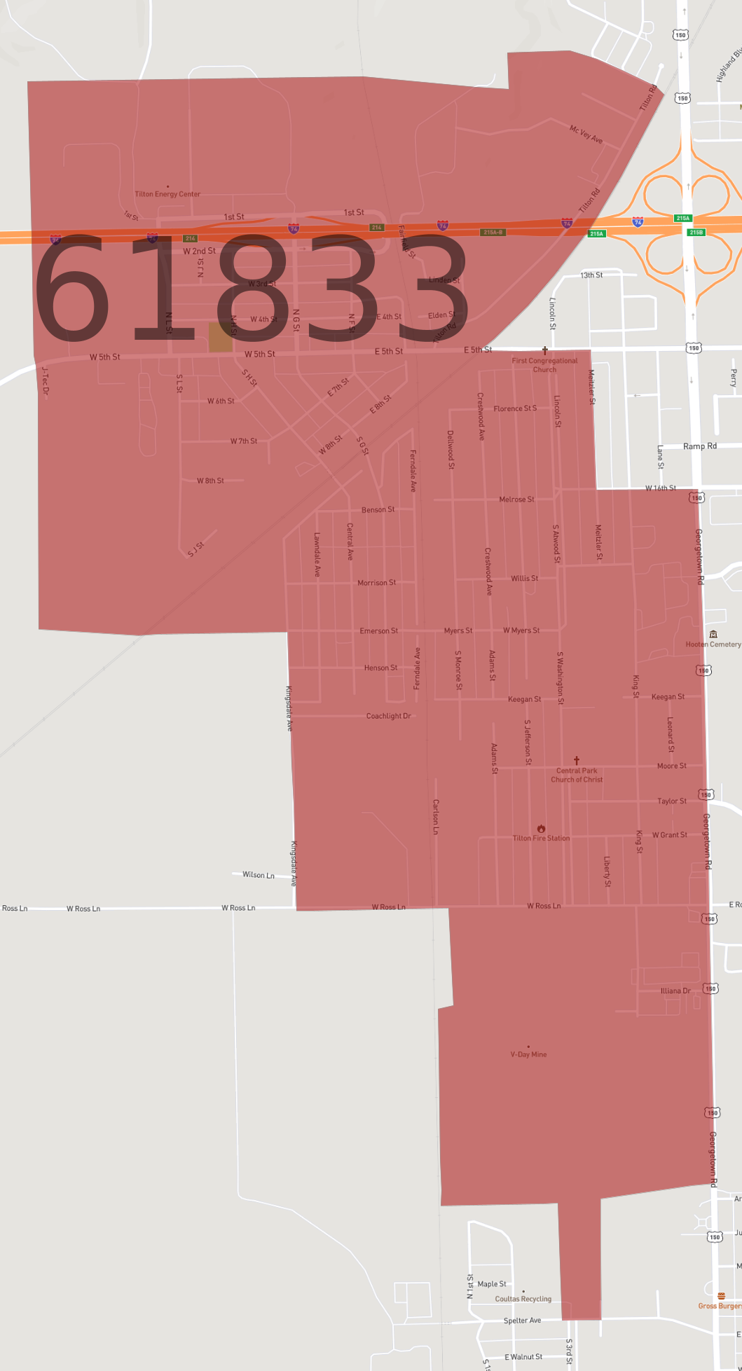 Zip Code 61833 - AtlasBig.com