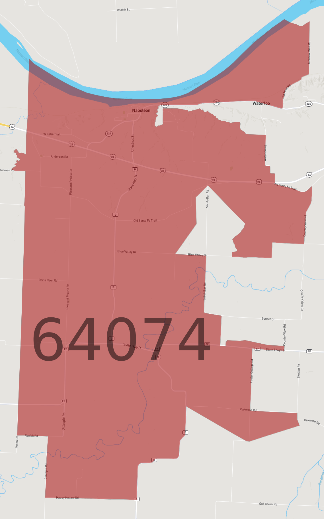 Zip Code 64074 - AtlasBig.com