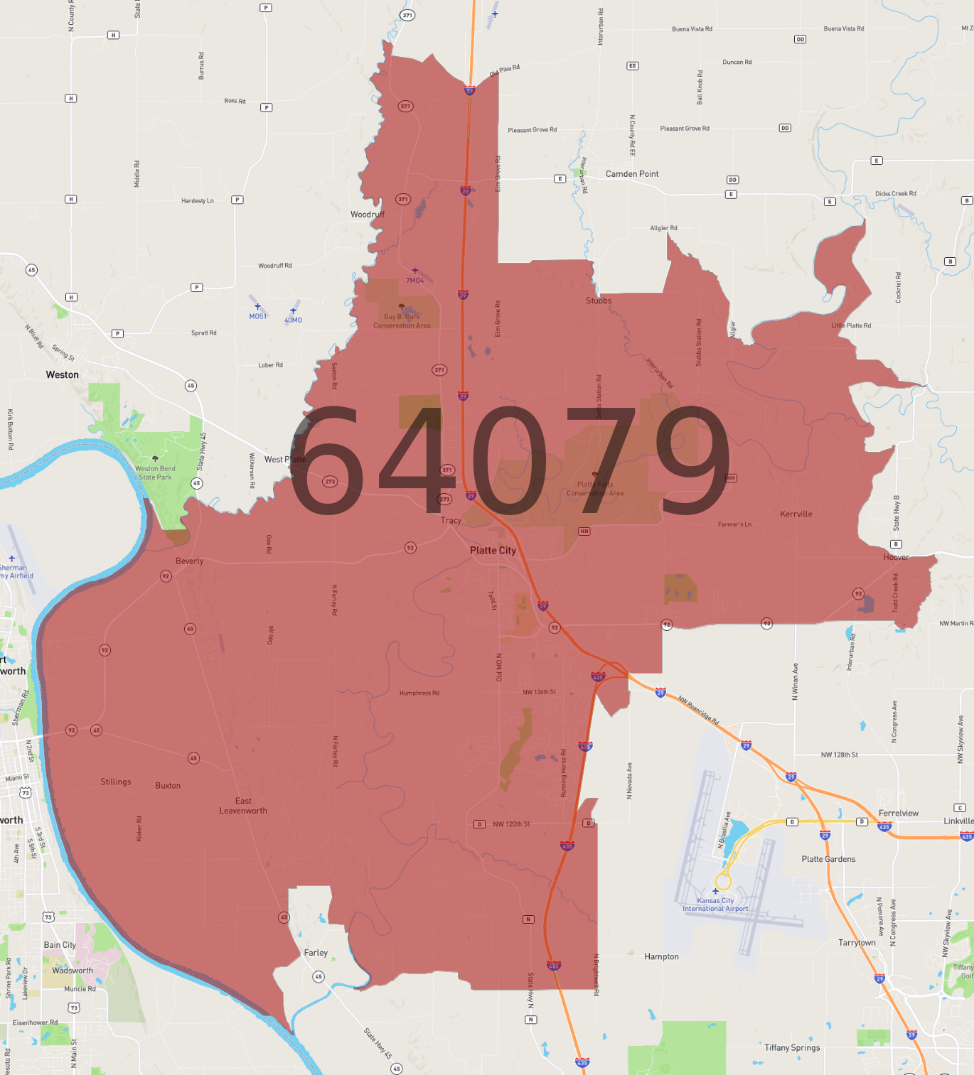 Zip Code 64079 - AtlasBig.com