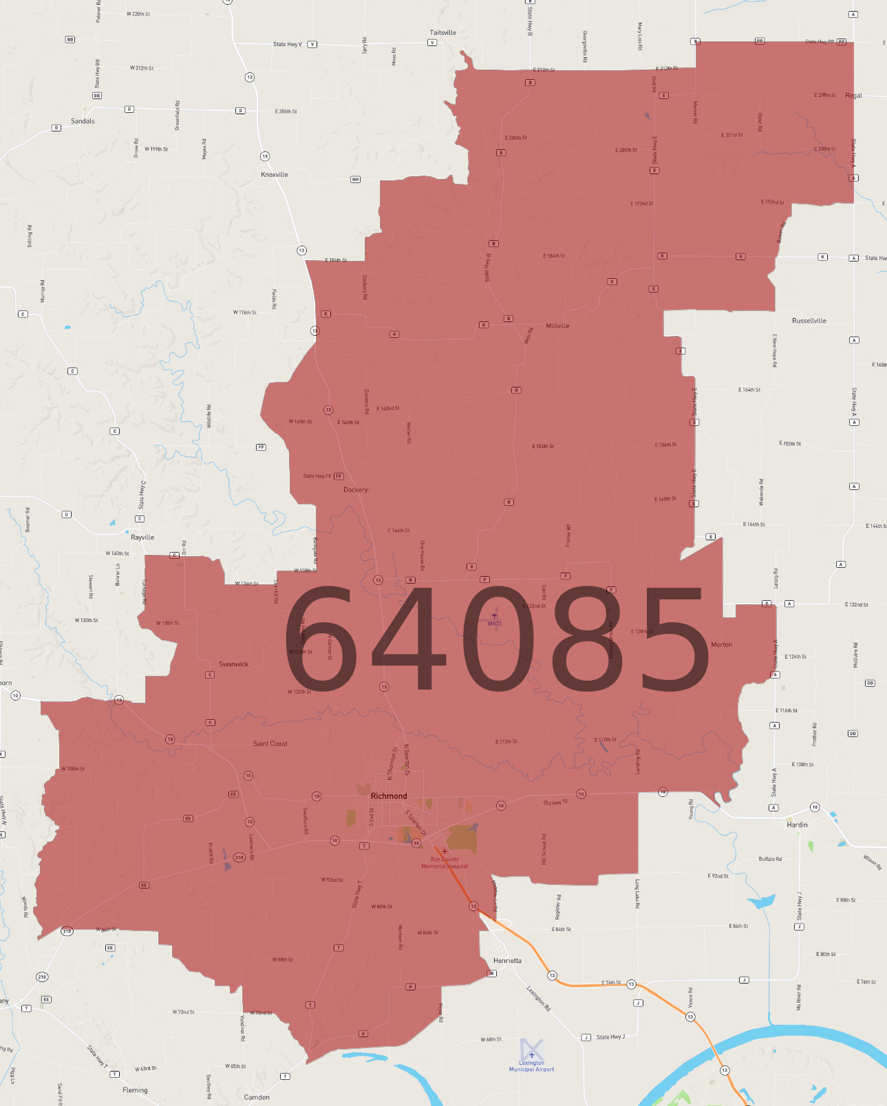 Zip Code 64085 - AtlasBig.com