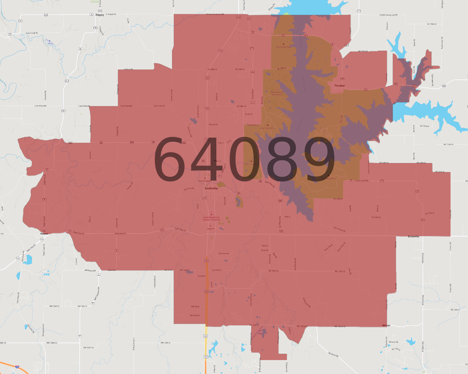 Zip Code 64089 - AtlasBig.com
