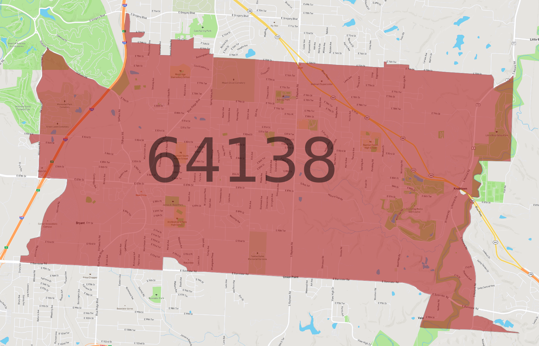 Zip Code 64138 - AtlasBig.com