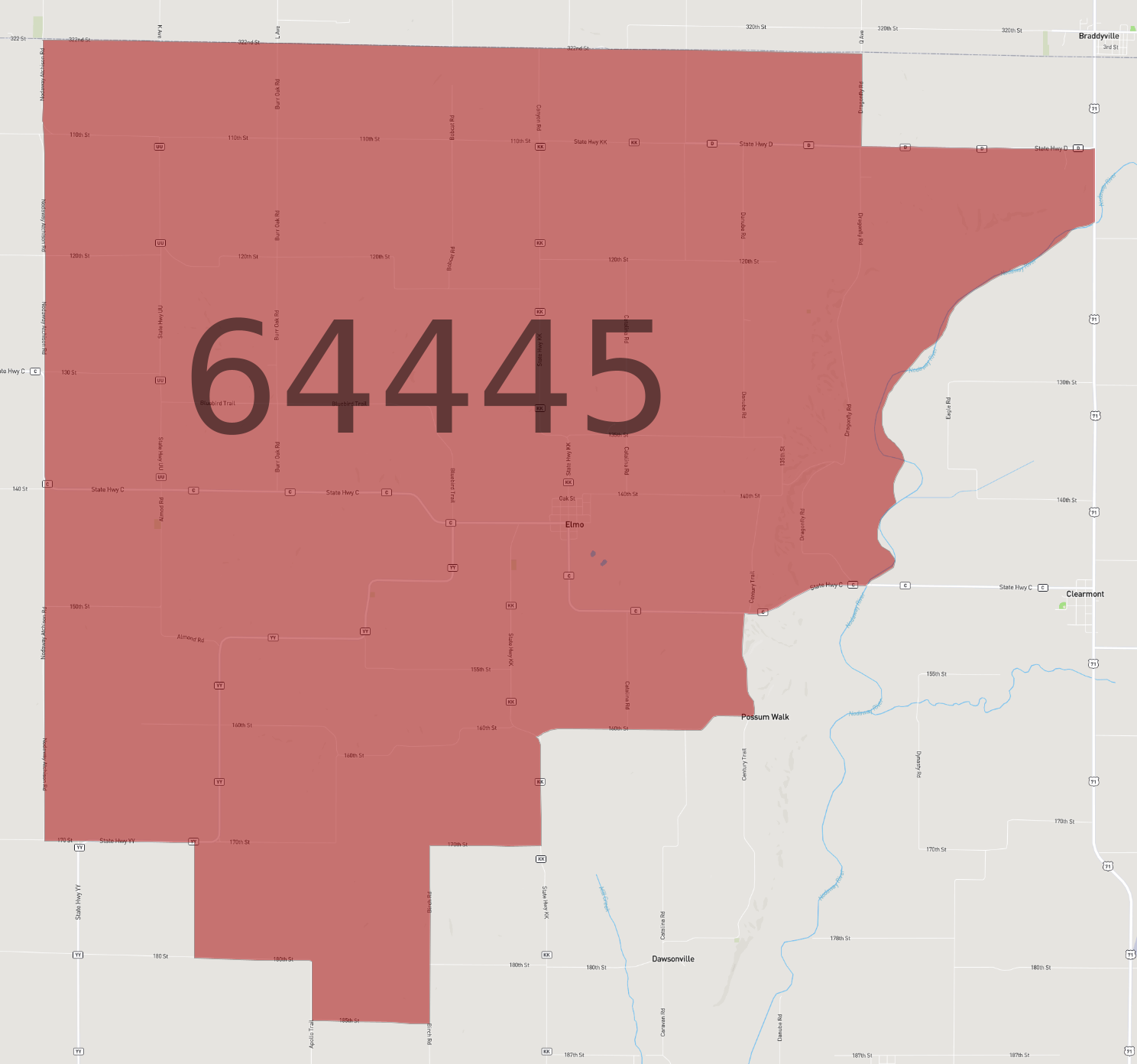 Zip Code 64445 - AtlasBig.com