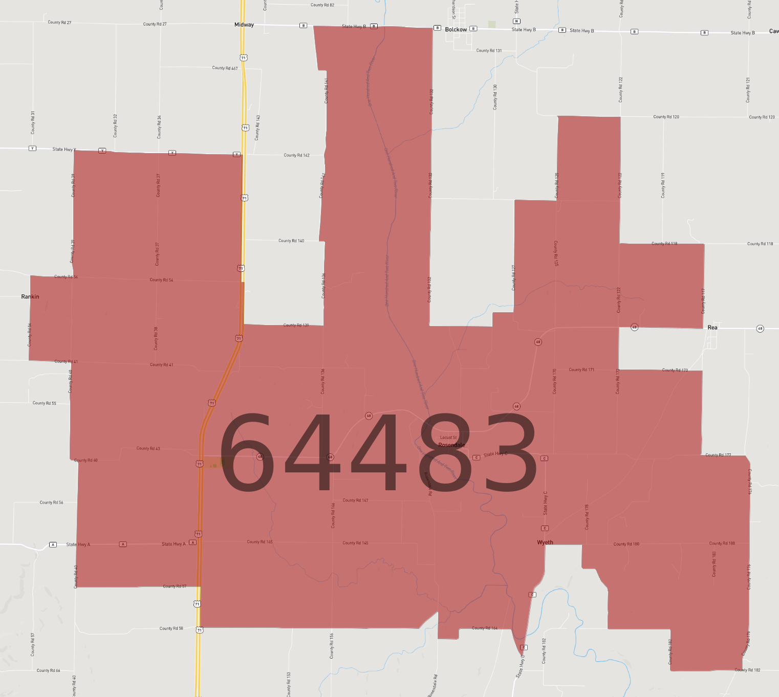 Zip Code 64483 - AtlasBig.com