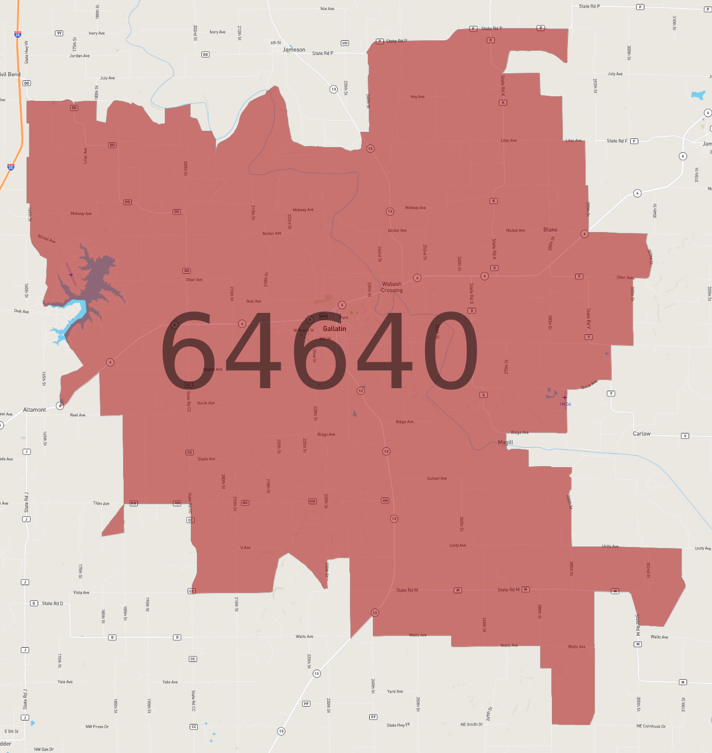 Zip Code 64640 - AtlasBig.com