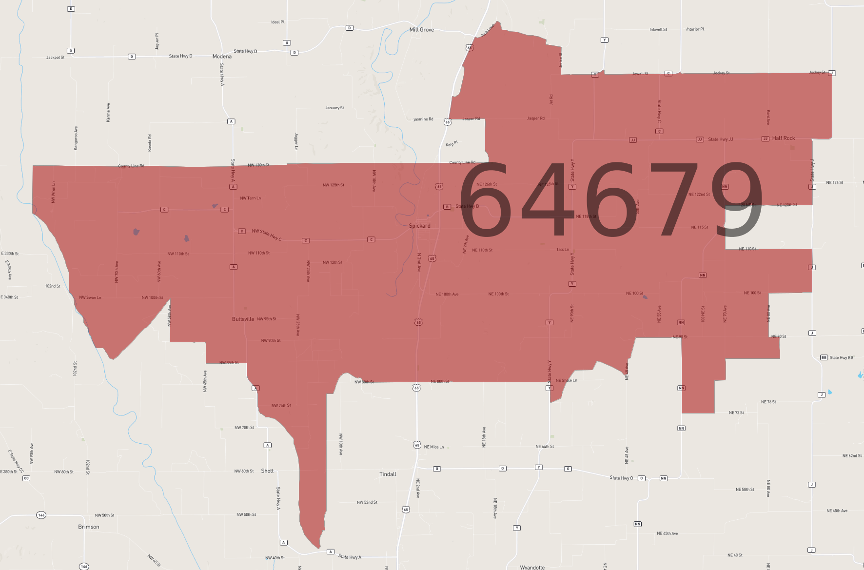 Zip Code 64679 - AtlasBig.com