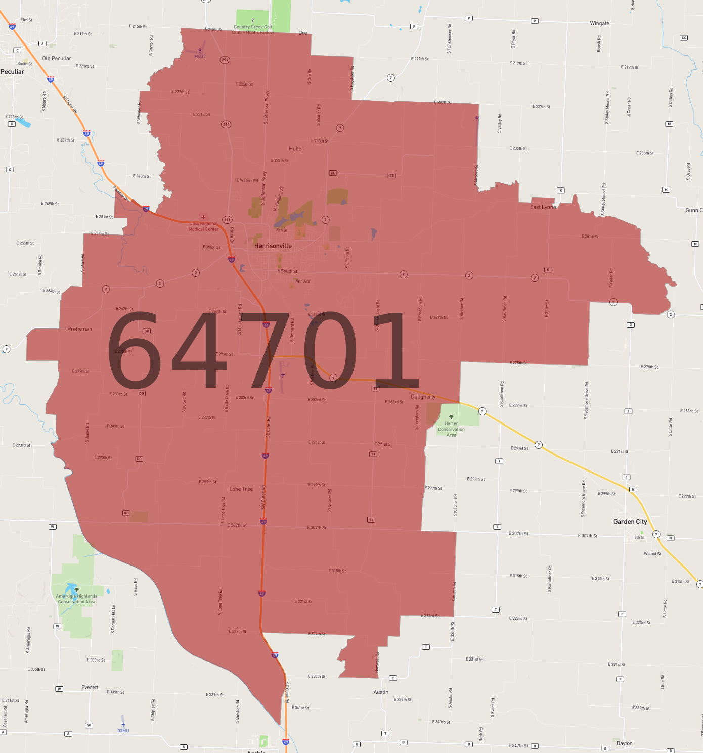 Zip Code 64701 - AtlasBig.com