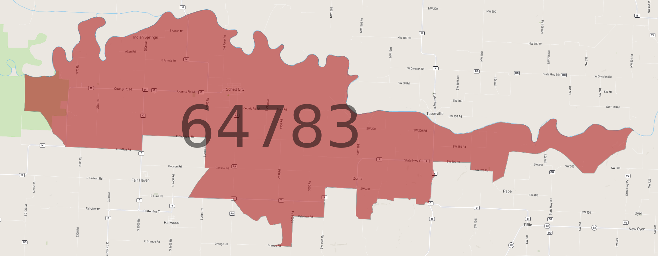 Zip Code 64783 - AtlasBig.com