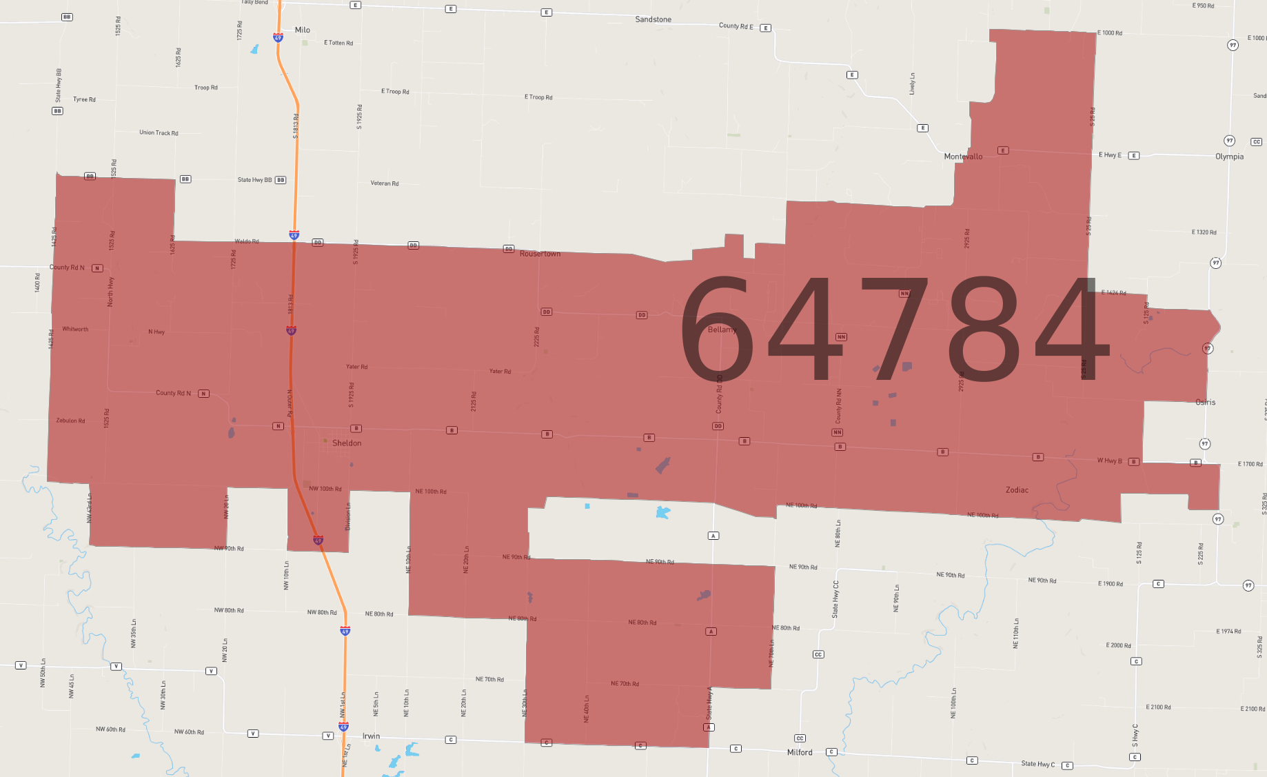 Zip Code 64784 - AtlasBig.com