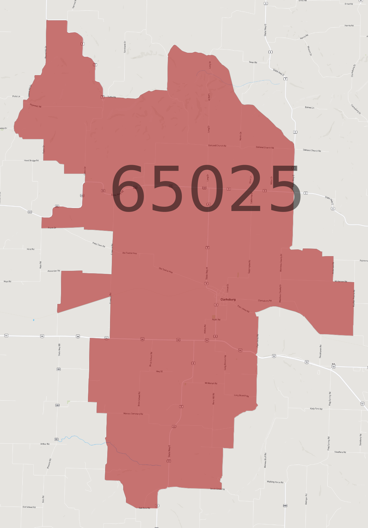 Zip Code 65025 - AtlasBig.com
