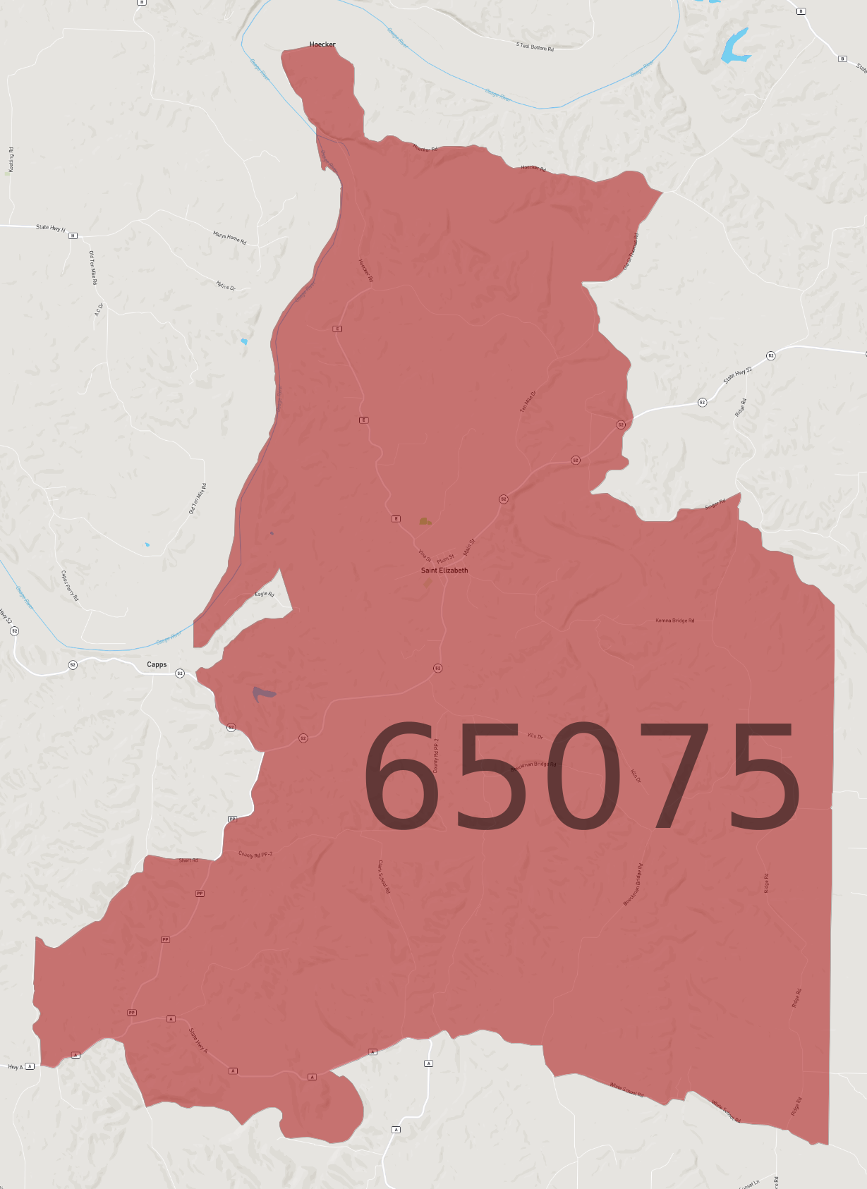 Zip Code 65075 - AtlasBig.com