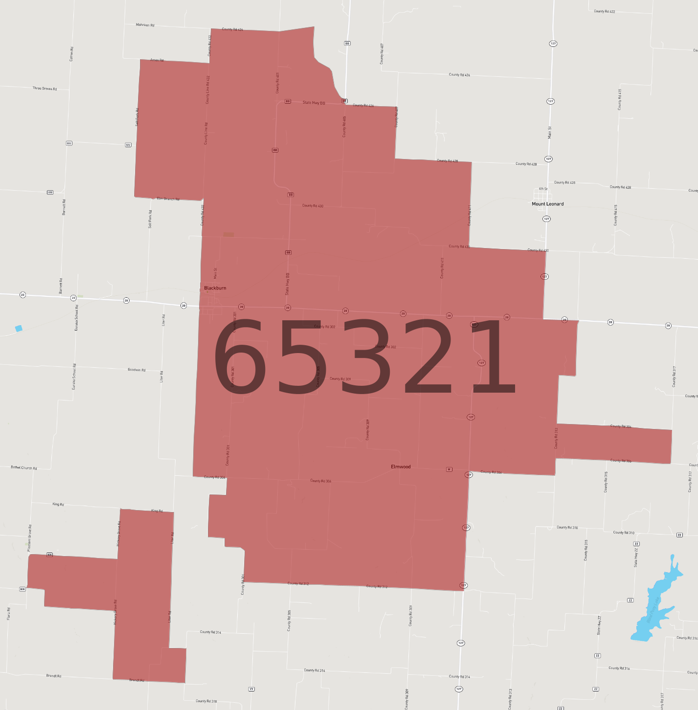 Zip Code 65321 - AtlasBig.com