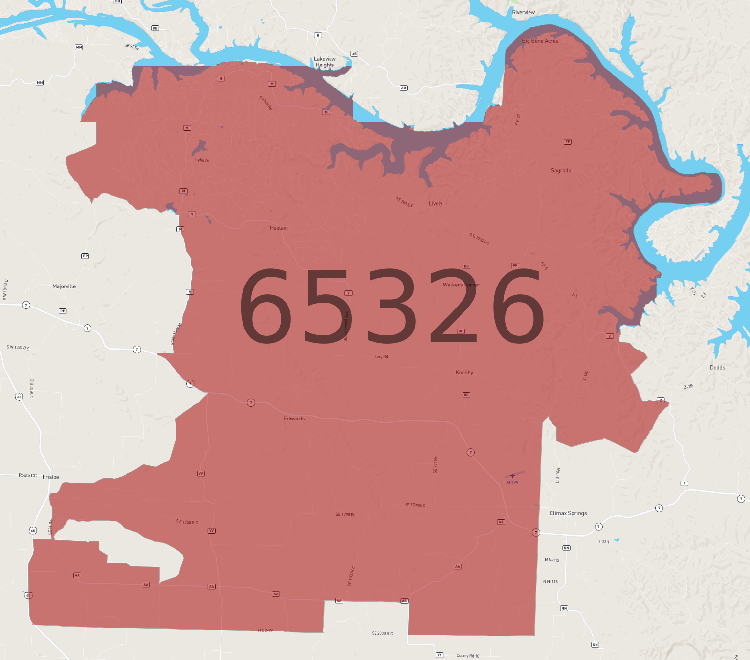 Zip Code 65326 - AtlasBig.com