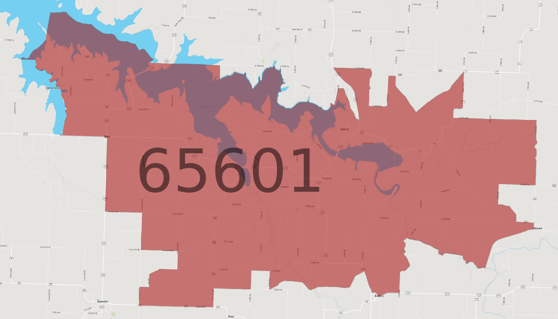 Zip Code 65601 - AtlasBig.com