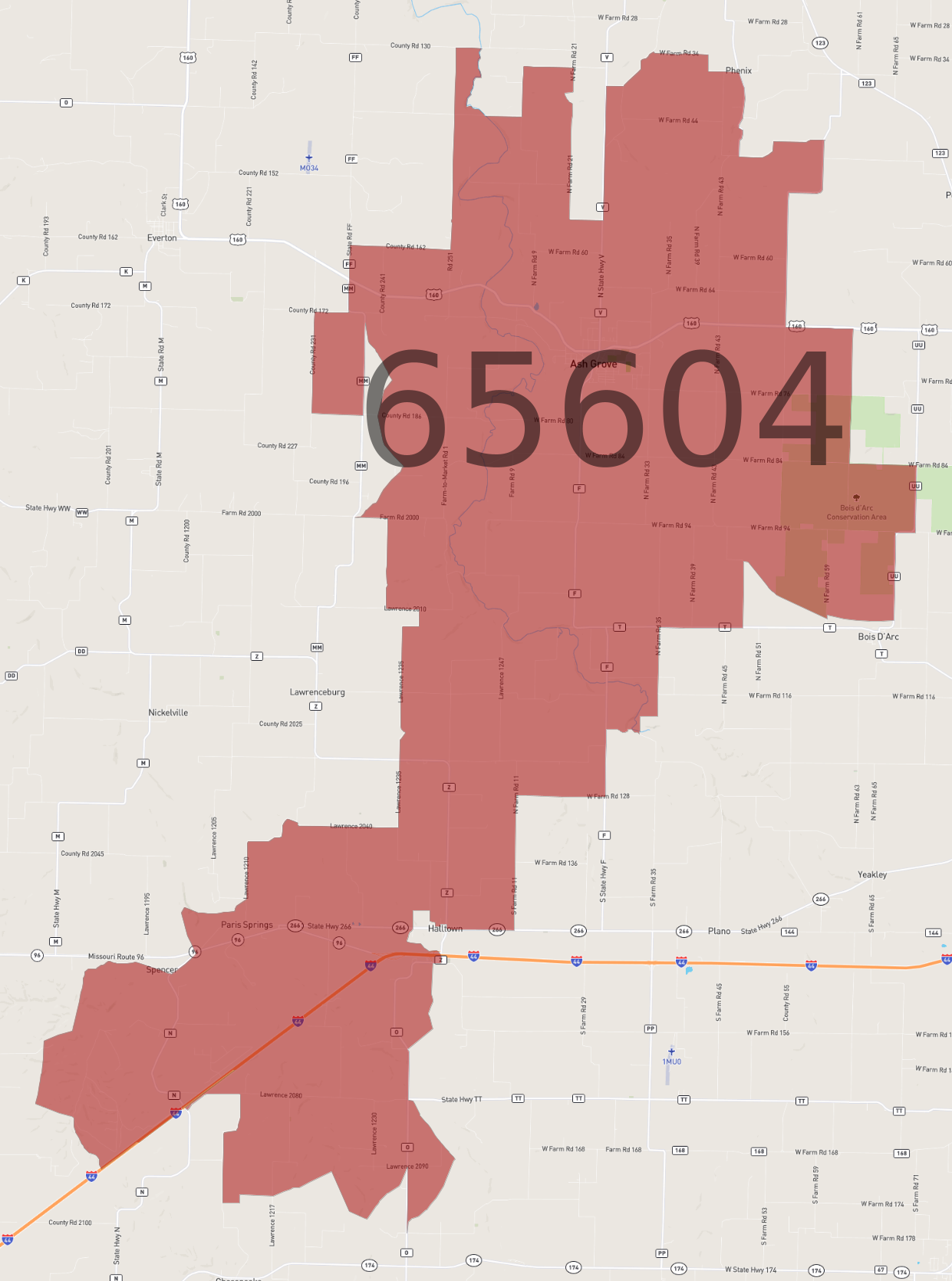 Zip Code 65604 - AtlasBig.com