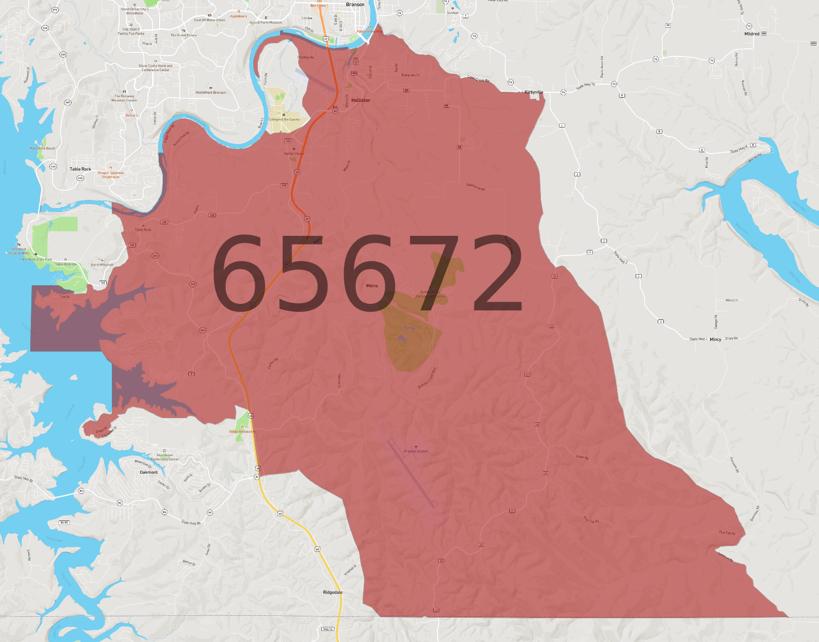 Zip Code 65672 - AtlasBig.com