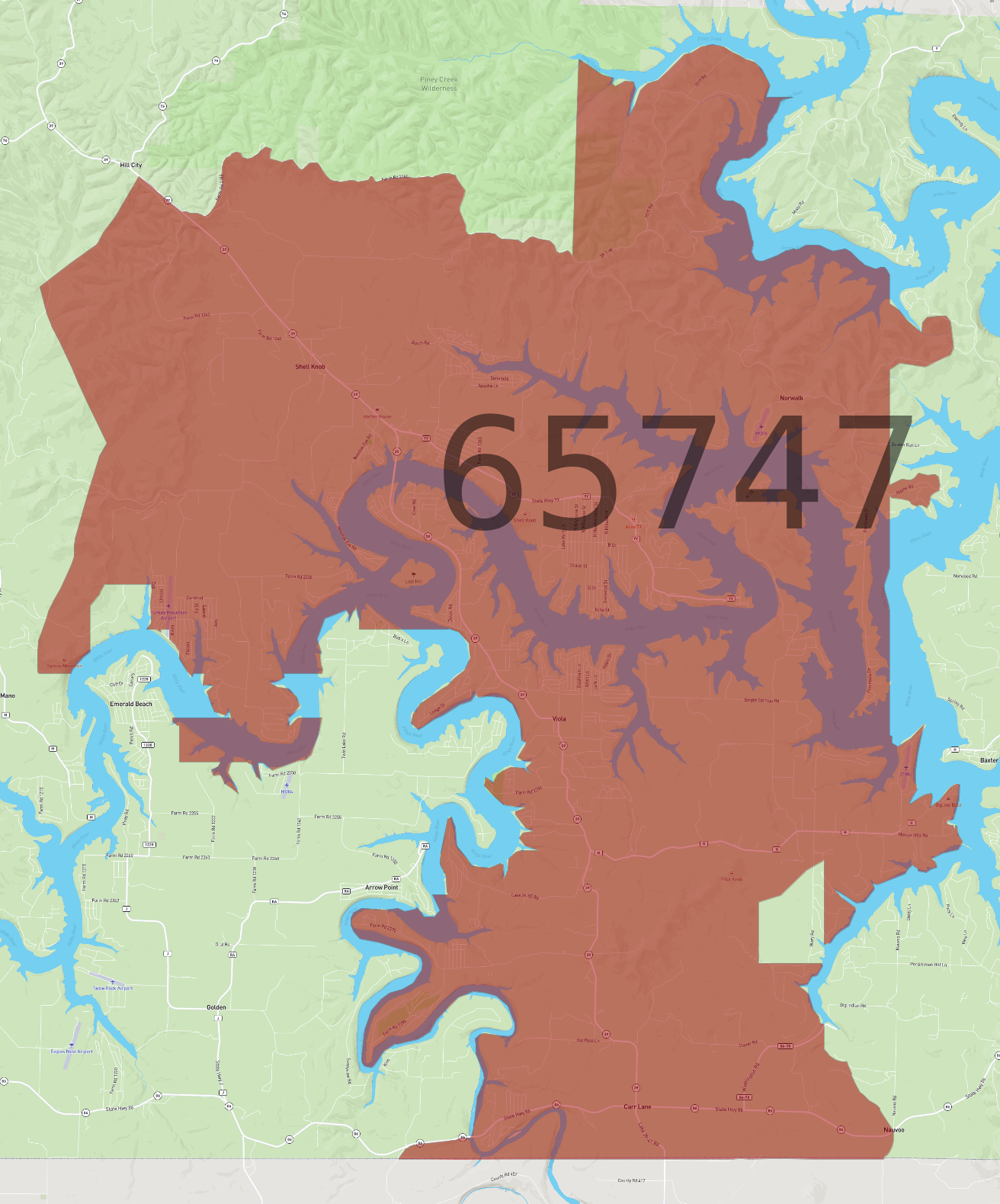 Zip Code 65747 - AtlasBig.com