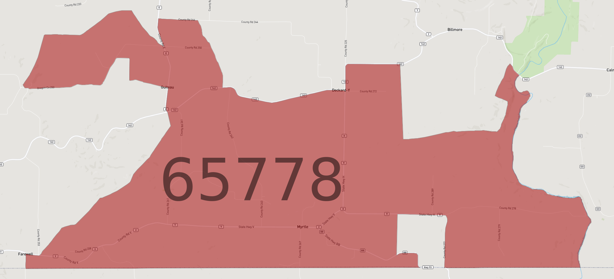 Zip Code 65778 - AtlasBig.com
