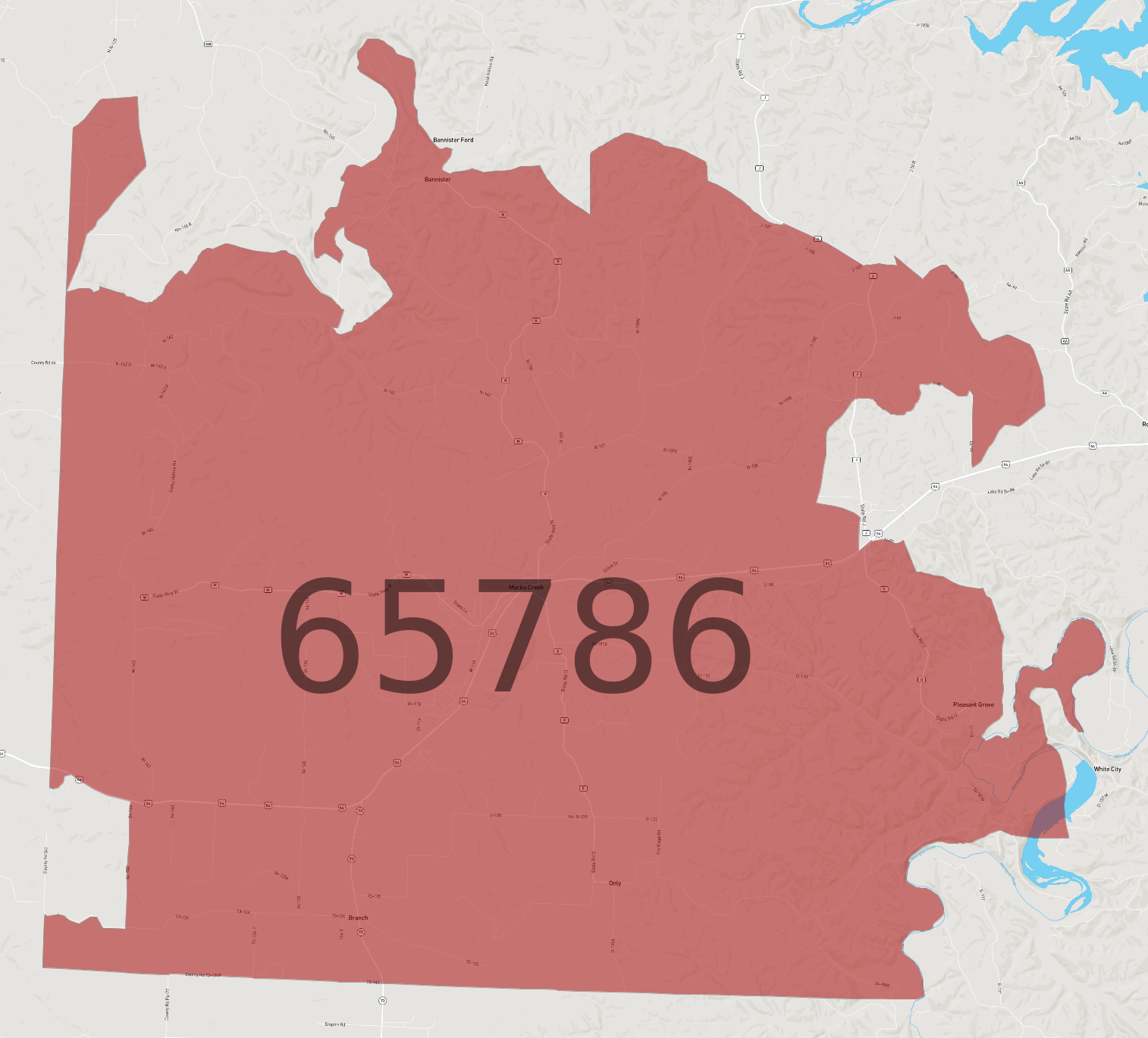 Zip Code 65786 - AtlasBig.com