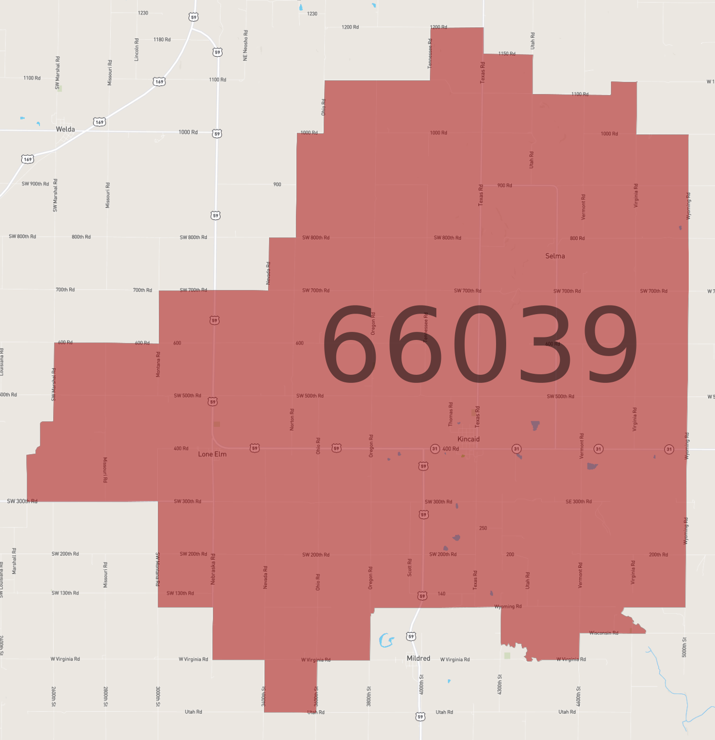Zip Code 66039 - AtlasBig.com