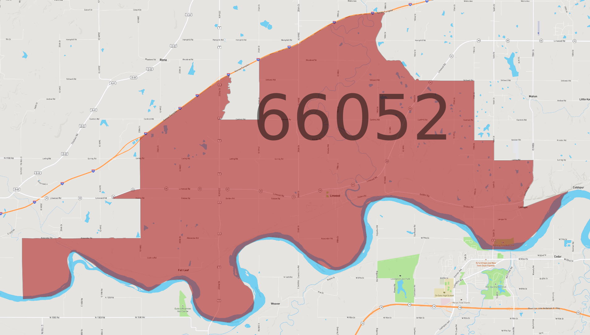 Zip Code 66052 - AtlasBig.com