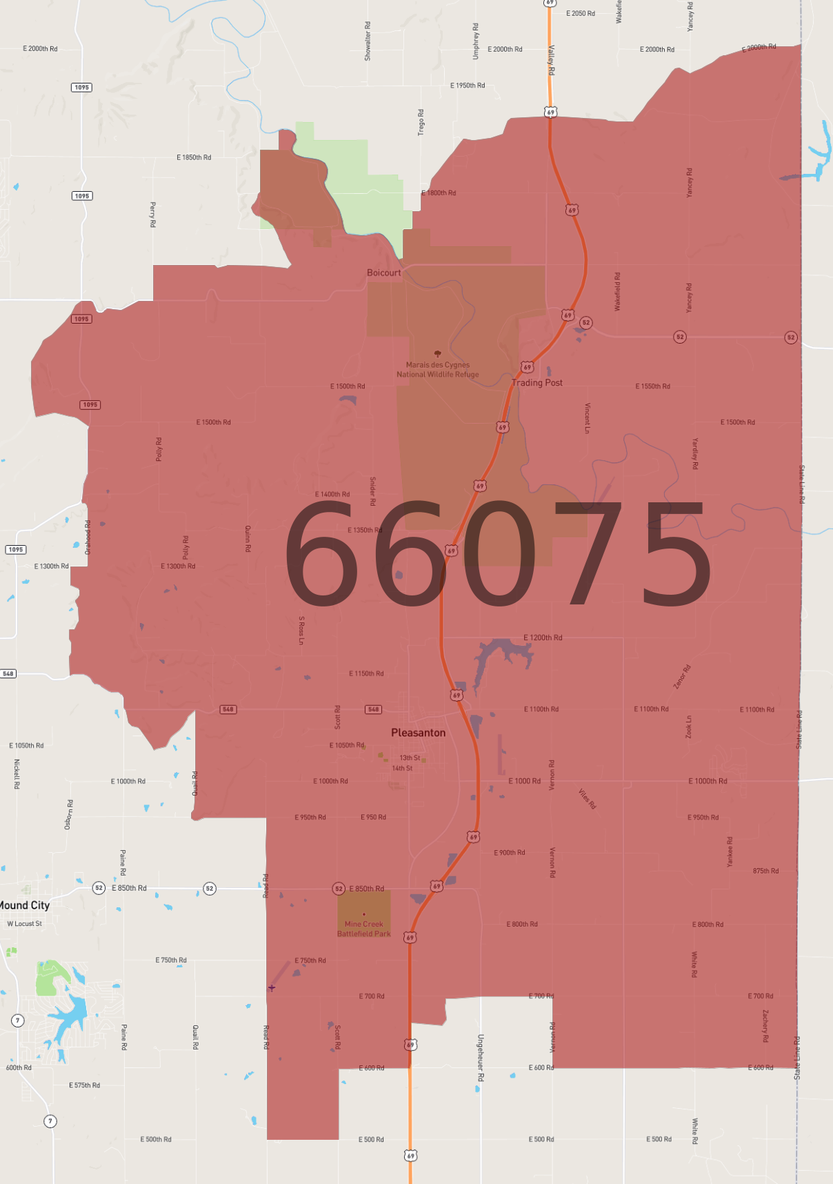 Zip Code 66075 - AtlasBig.com