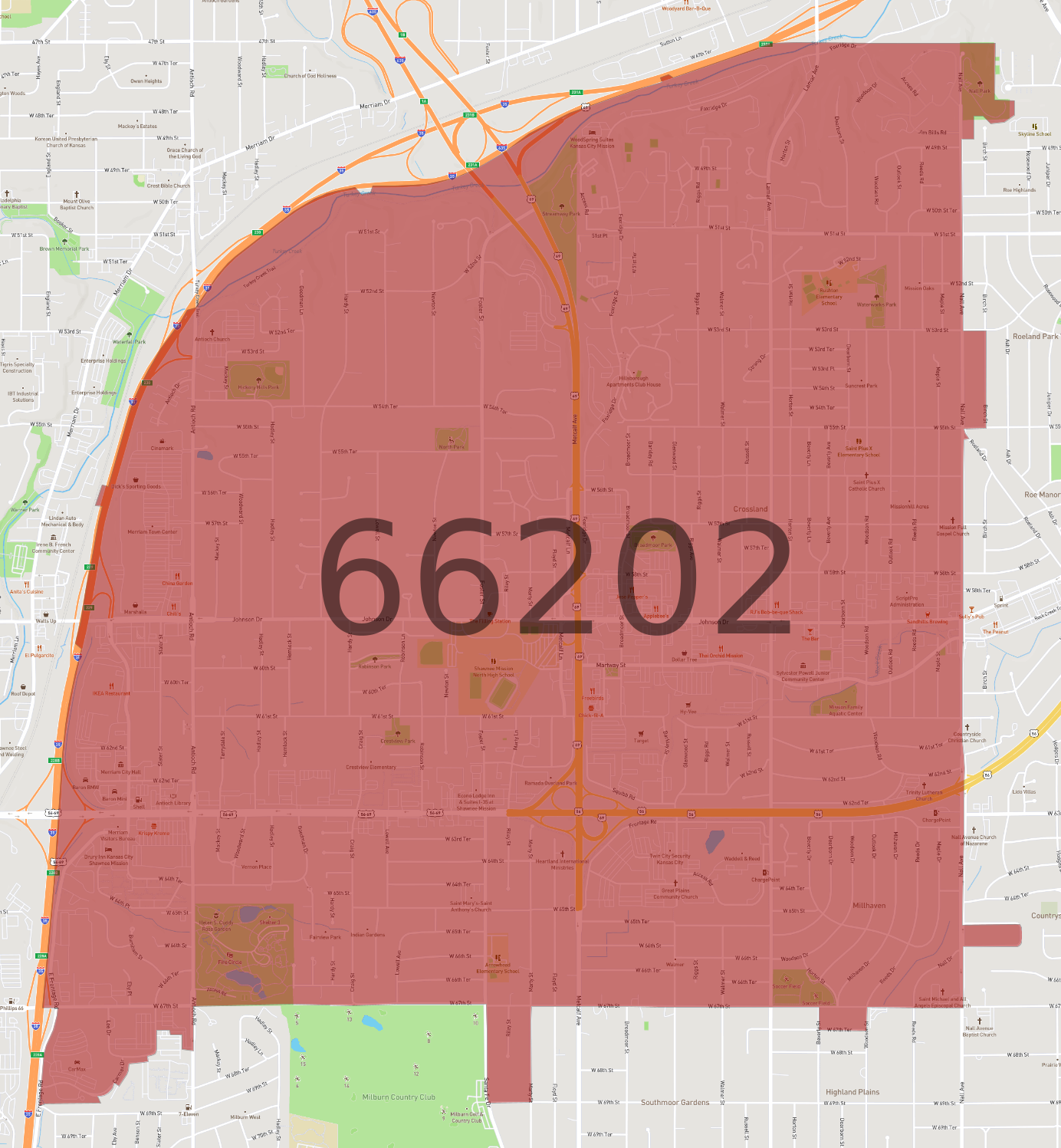 Zip Code 66202 - AtlasBig.com