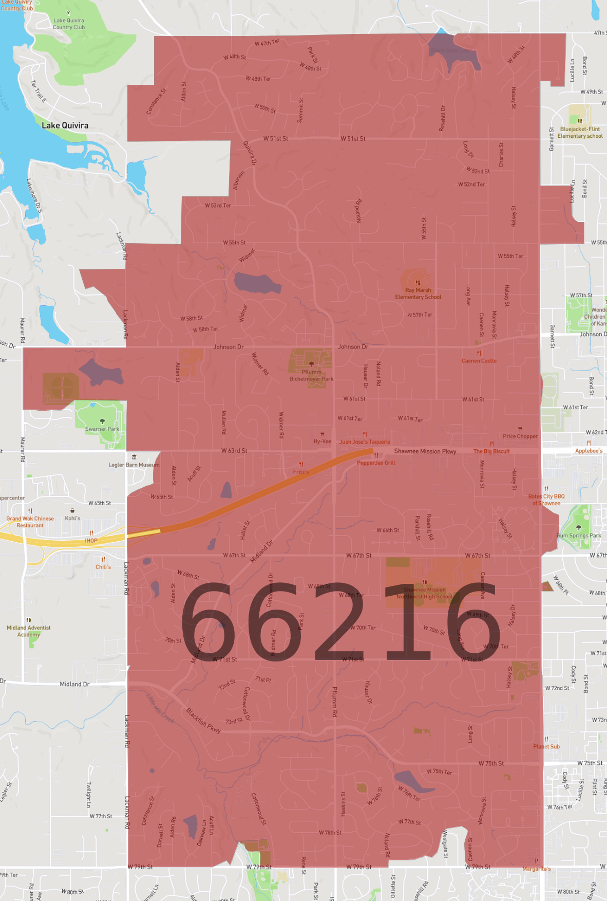 Zip Code 66216 - AtlasBig.com