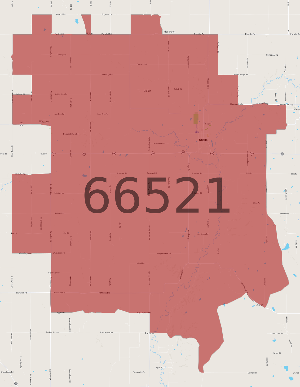 Zip Code 66521 - AtlasBig.com