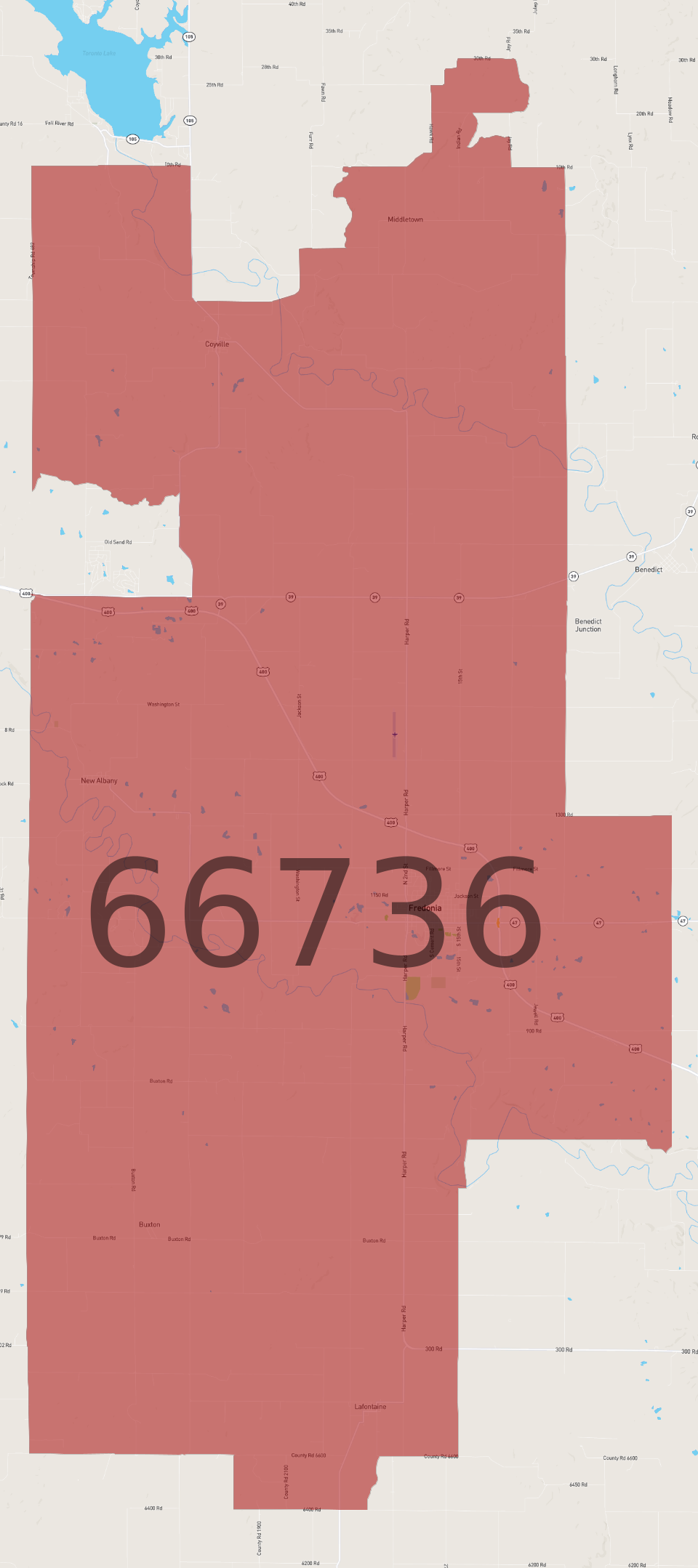 Zip Code 66736 - AtlasBig.com