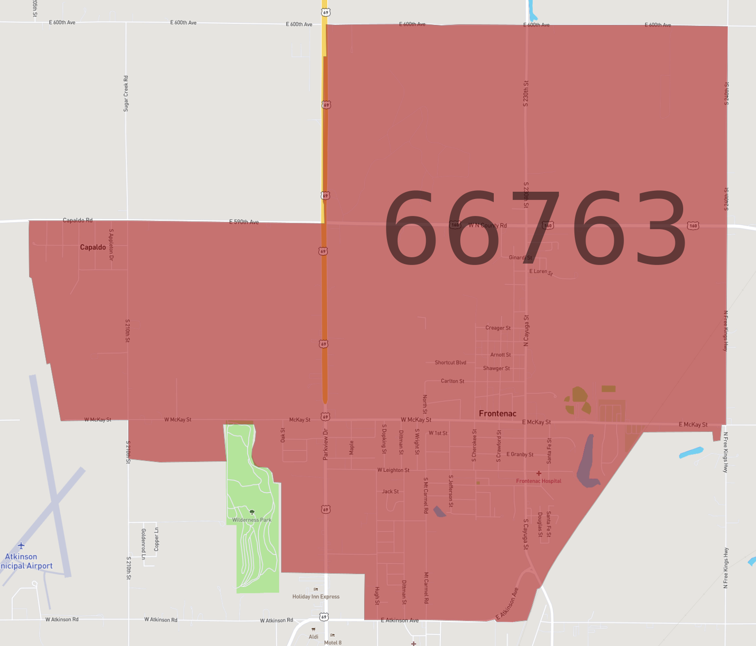 Zip Code 66763 - AtlasBig.com