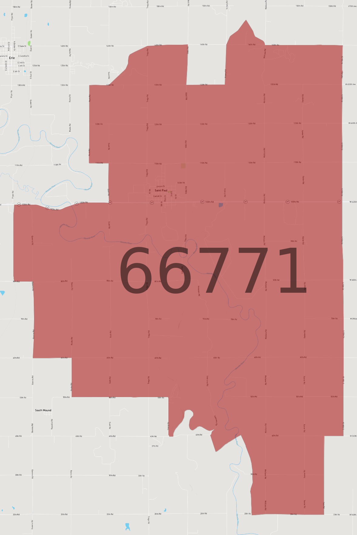 Zip Code 66771 - AtlasBig.com