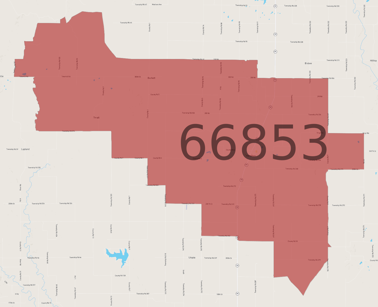 Zip Code 66853 - AtlasBig.com