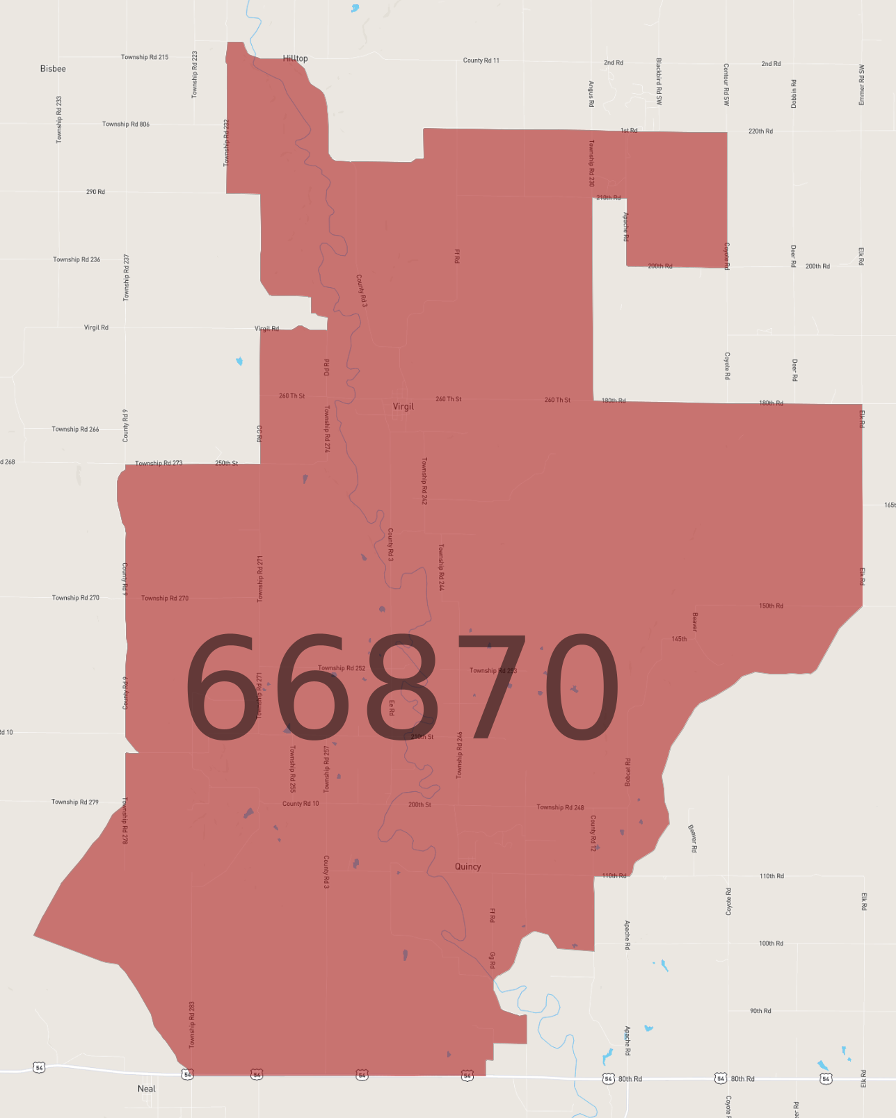 Zip Code 66870 - AtlasBig.com