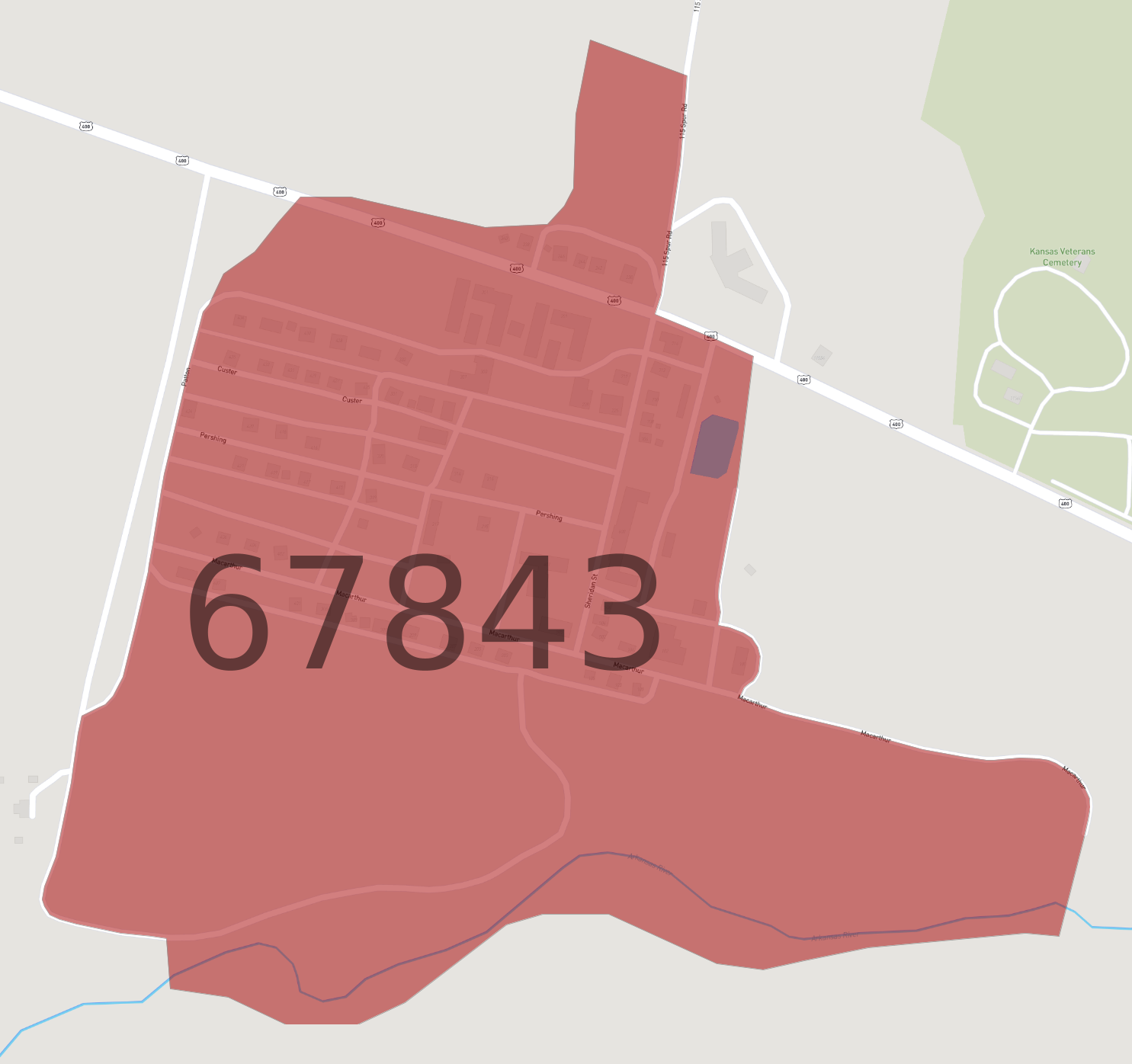 Zip Code 67843 - AtlasBig.com