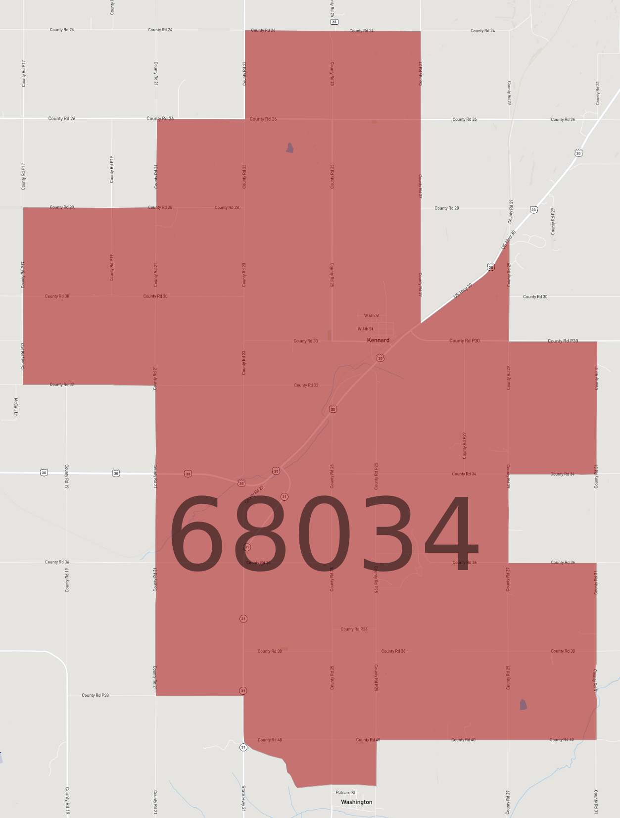 Zip Code 68034 - AtlasBig.com