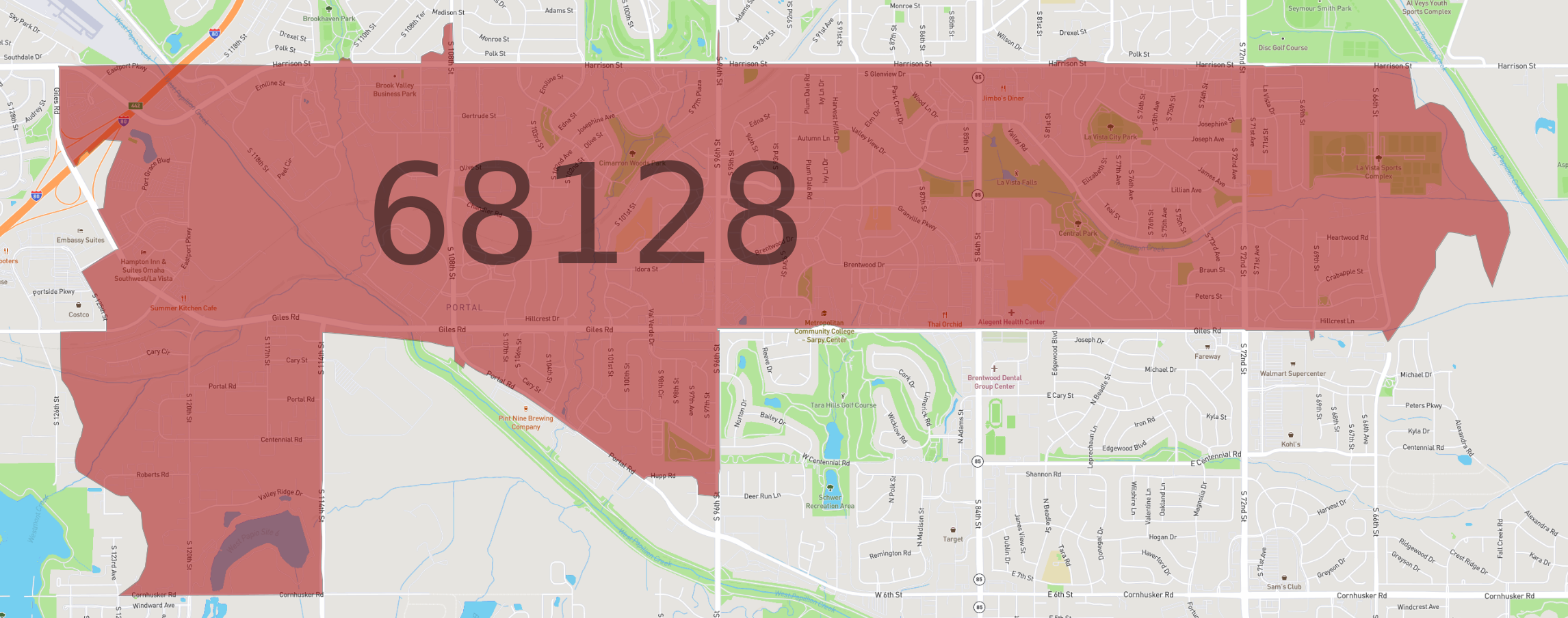 Zip Code 68128 - AtlasBig.com