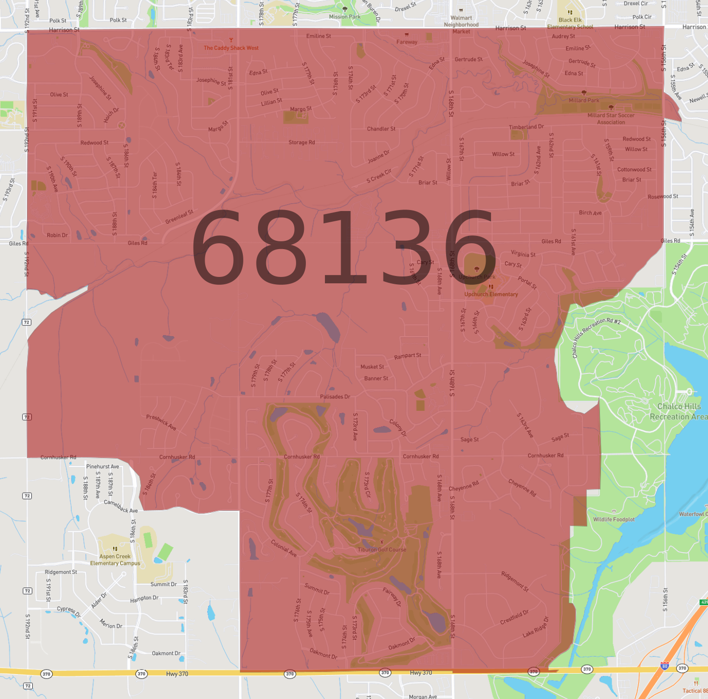 Zip Code 68136 - AtlasBig.com