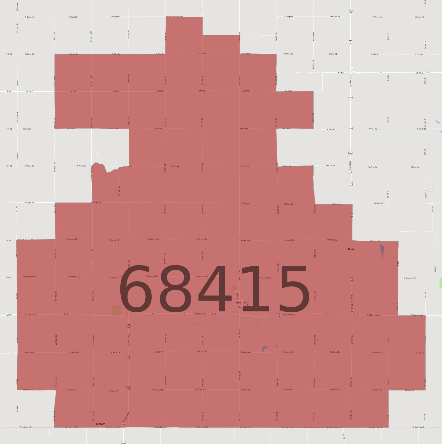 Zip Code 68415 - AtlasBig.com